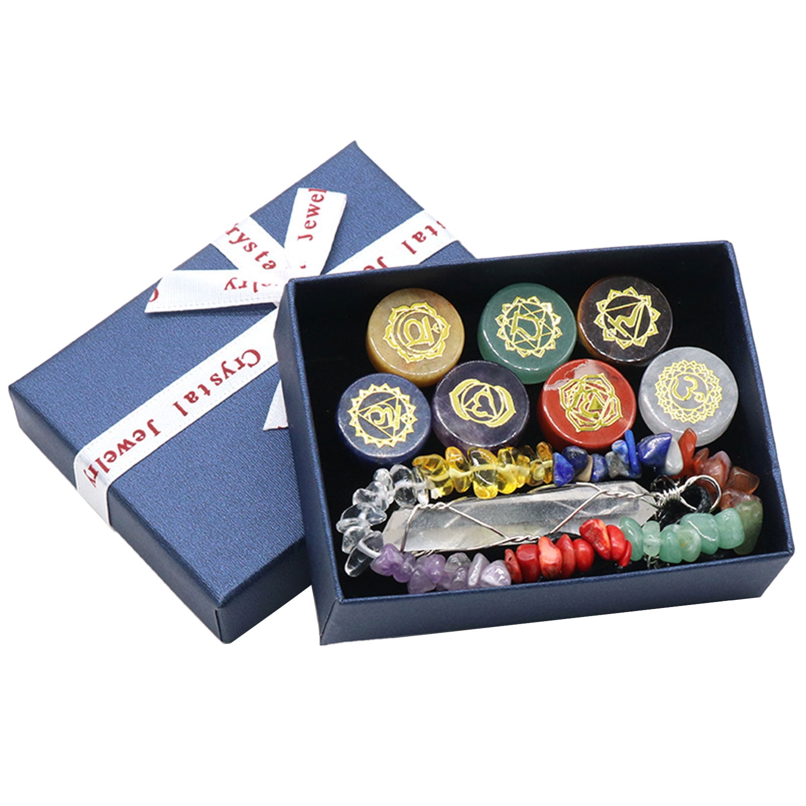 Set of 9 Crystal Stones for Balancing and Energizing Chakela Healing ...