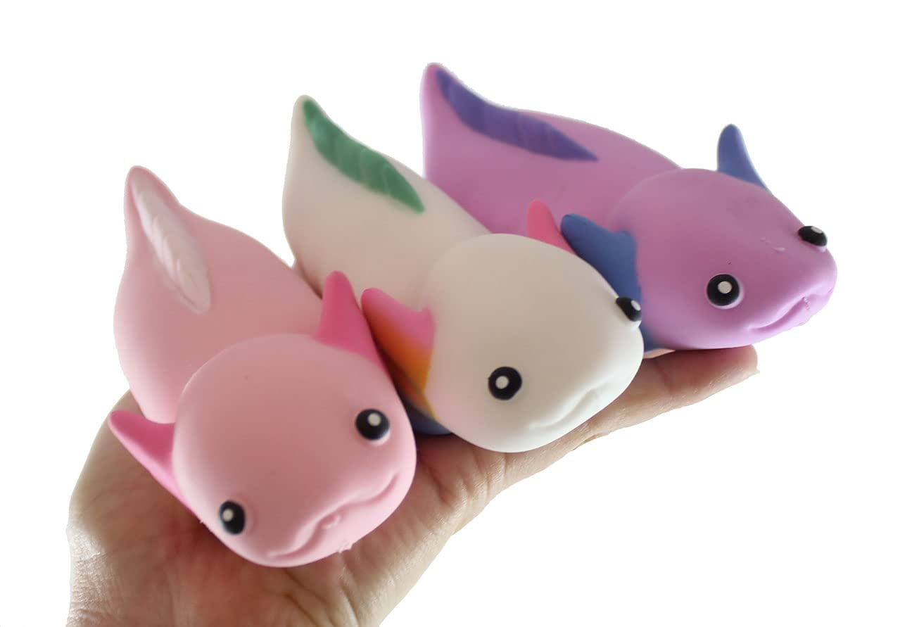 Set of All 3 Color Sand Filled Stretchy Axolotl - Moldable Sensory ...