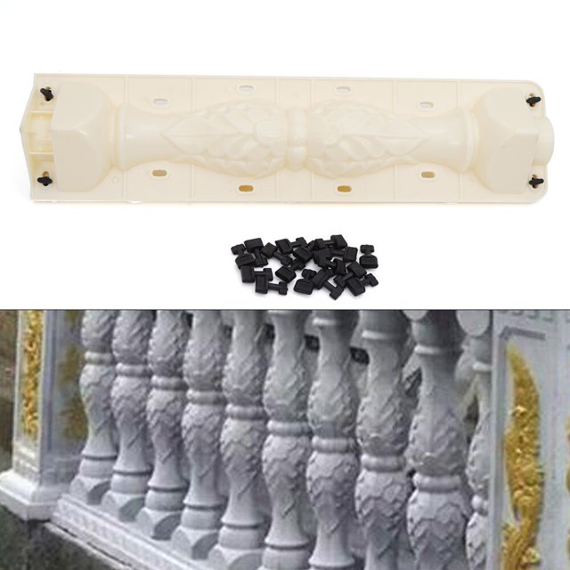 Set of Balustrade Molds (Front Part + Back Part), Cement Railing Mould ...