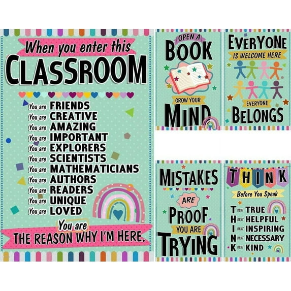 Set of Classroom Posters Oh Happy Day Classroom Decor for Teachers ...