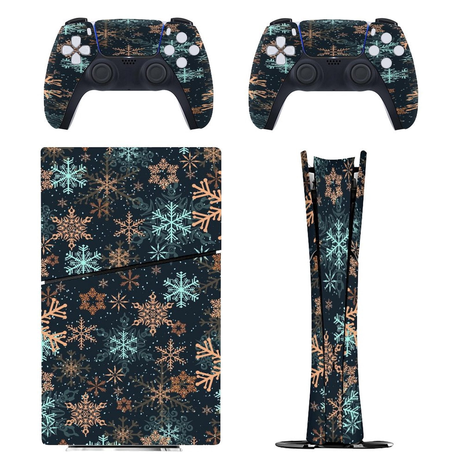 Set of Color Snowflakes Christmas PS5/PS5 Pro/PS5 Slim Digital Disc ...