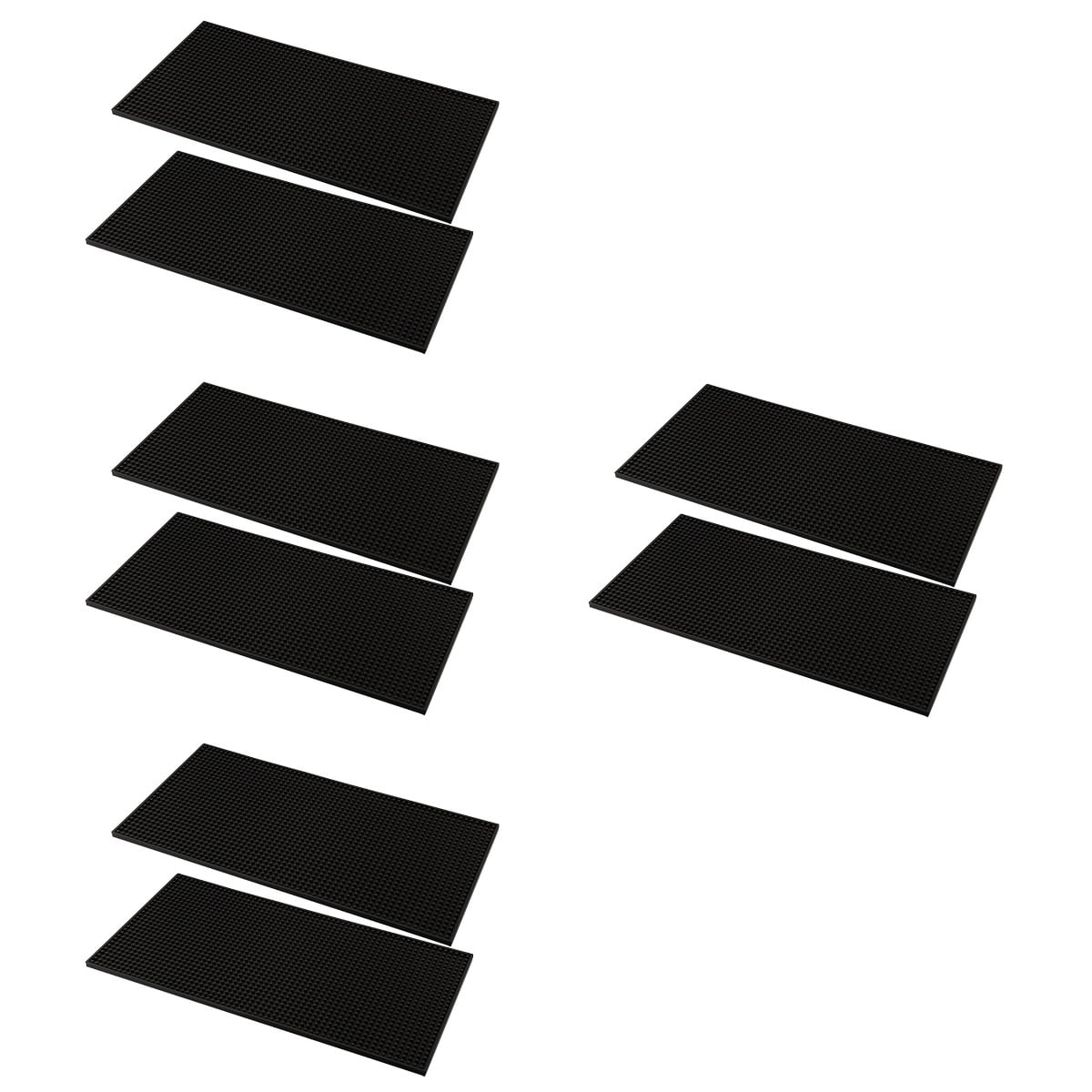 Set of Counter Pad Draining Board Mats Rack Black - Walmart.com