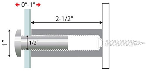 Set of Eight, 1 x 2-1/2 Inch Large Polished Silver Finish Aluminum ...