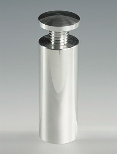 Set of Eight, x 2-/2 Inch Large Polished Silver Finish Aluminum ...