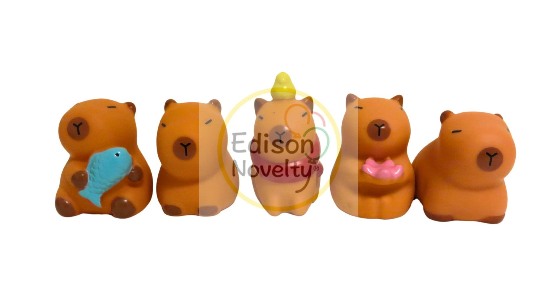 Set of Five 2 Inch Rubber Capybara Figures - Walmart.com