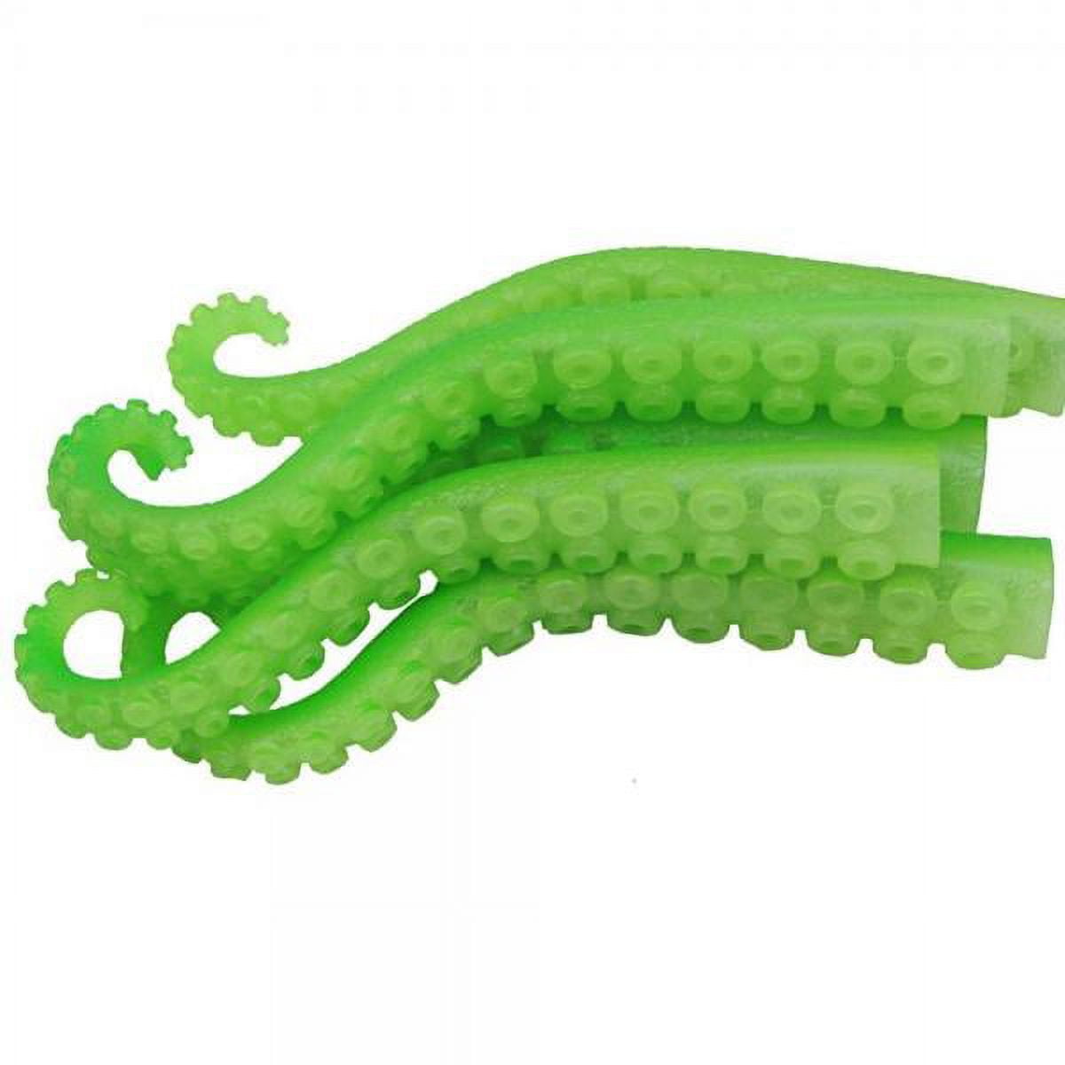 Archie McPhee Set of Five Green Rubber Glow in The Dark Finger Tentacle ...