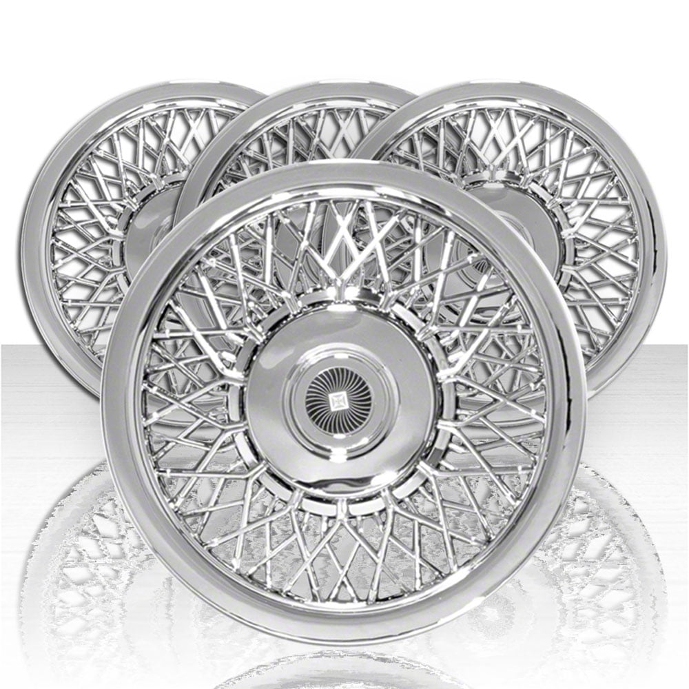 Set of Four 15" Chrome ABS Hubcap Wheel Covers (Push-on) - Walmart.com