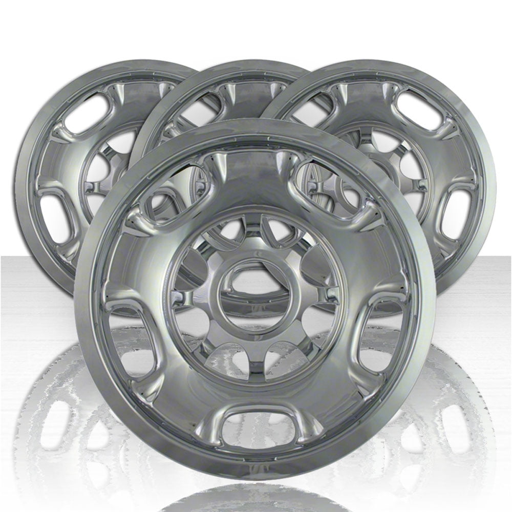 Set of Four 17' Chrome Wheel Skin Covers for 2011-2019 Chevy Silverado ...