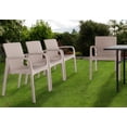 HomeRoots 565190 24 in. Taupe Faux Rattan Heavy Duty Plastic Outdoor ...