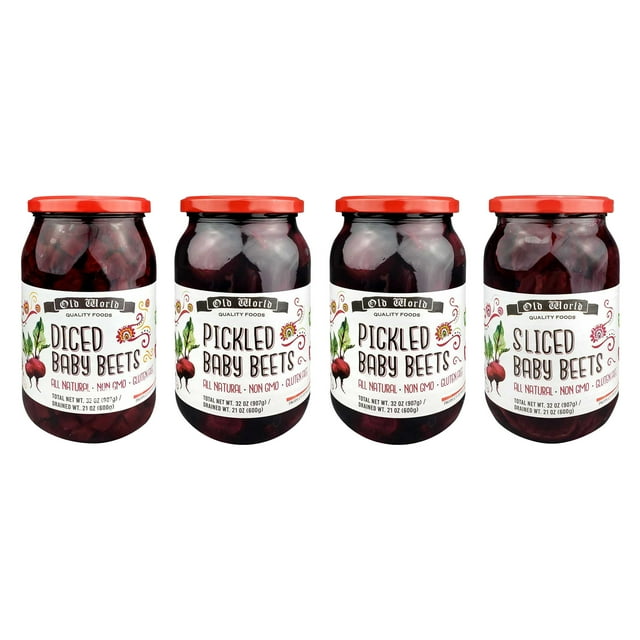 Beets Lover Set – Four 32 Oz Jars Includes Sliced Baby Beets, Pickled ...