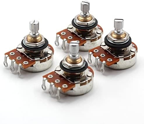 Set of Four (4X) 500K SHORT Split Shaft Audio Taper Low Friction ...