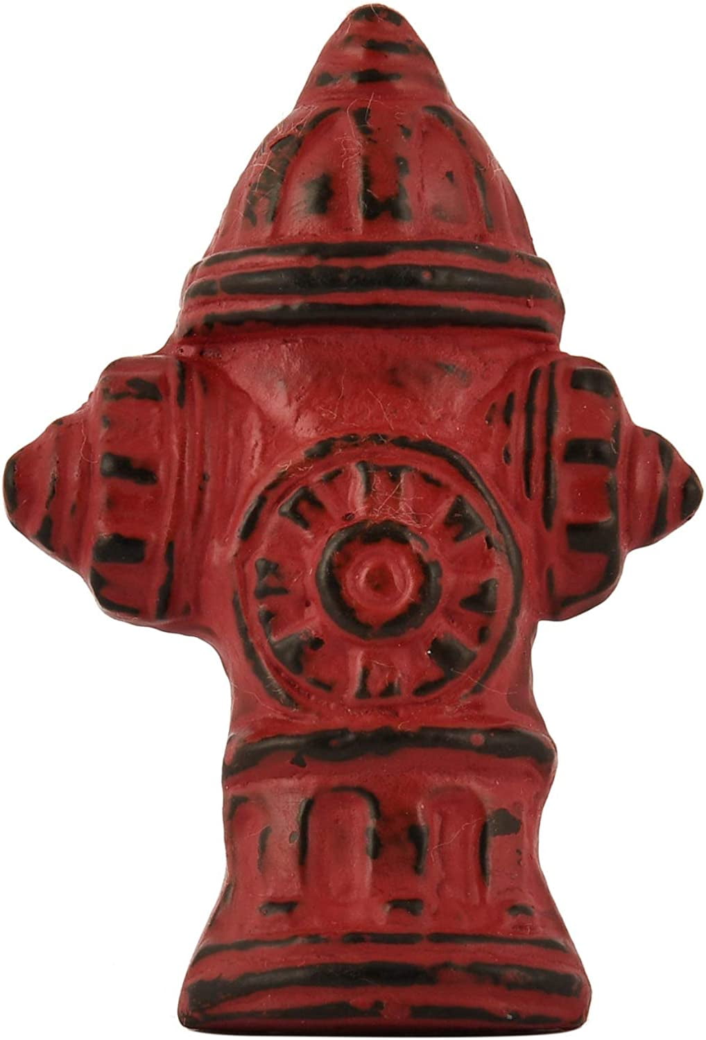 Set of Four Cast Iron Fire Hydrant Cabinet in Distressed Red Finish ...
