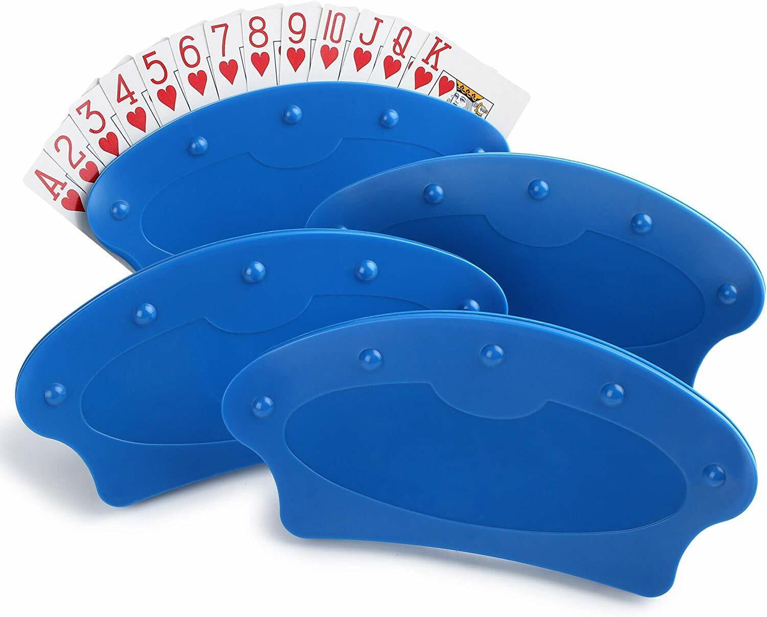 Set of Four Hands Free Playing Card Holders Trays for Canasta/UNO ...