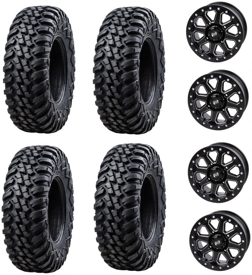 Set of Four Tusk Terrabite? Radial Tires on Tusk Uinta Milled/Black ...
