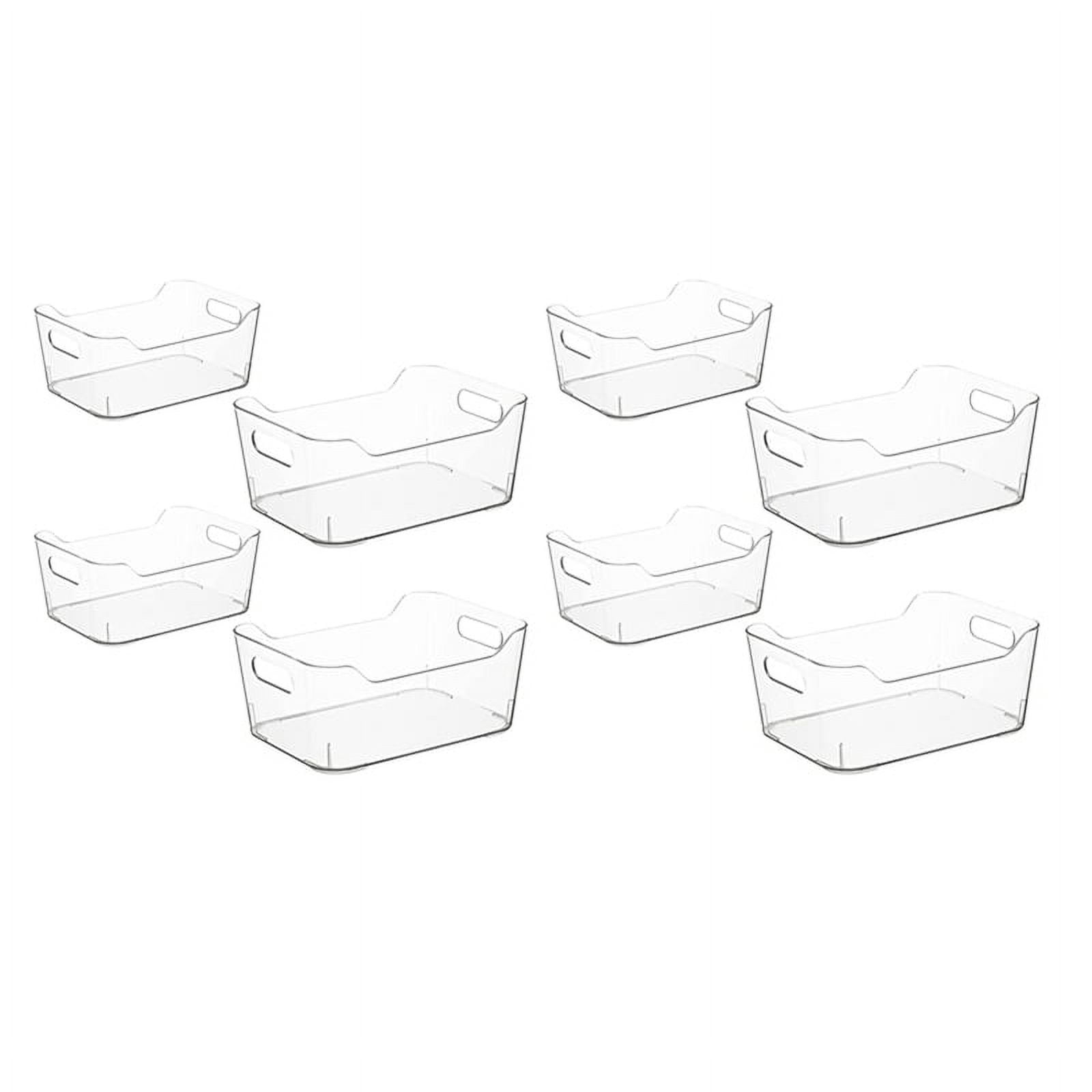 Set of Fridge Organisers - 8 Clear Storage Organiser Drawers Containers ...