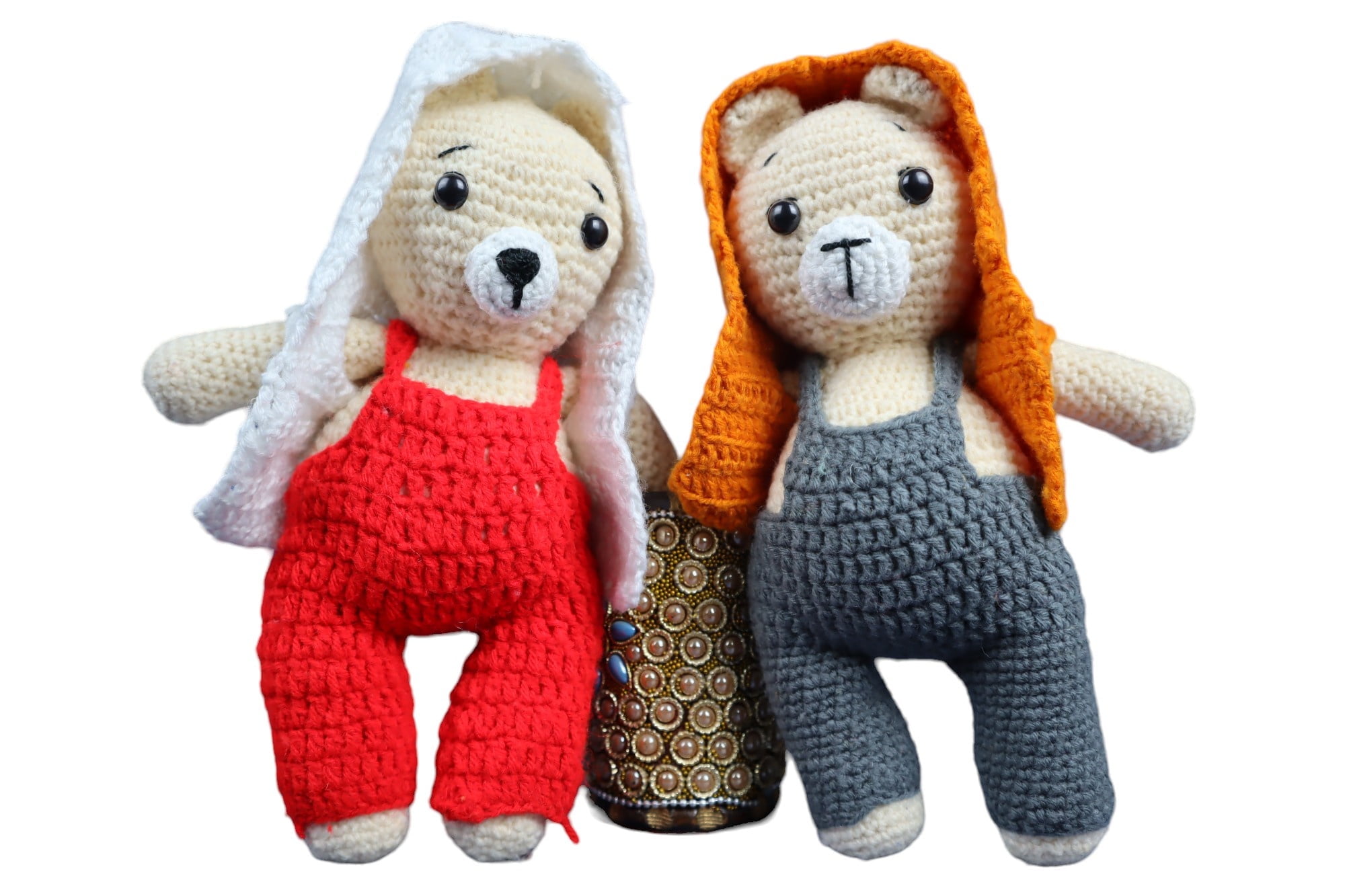 Set of Handmade Cute Bear, Amigurumi Stuffed Bear Brothers , Detachable ...