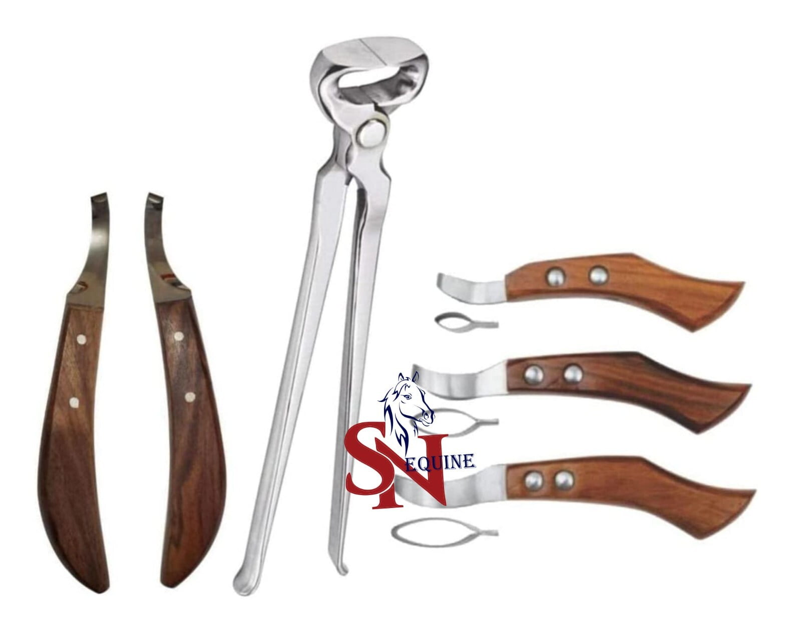 Set of Hoof Nipper 12" and Farrier hoof de Knives & Loop Knives Hoof Knife Set - Walmart.com