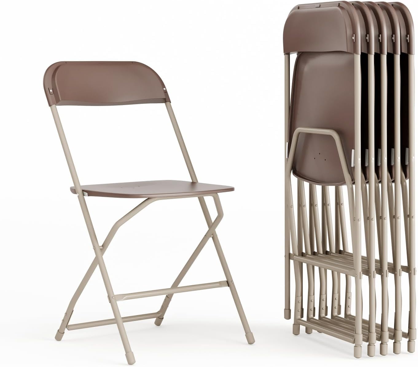 Set of Indoor/Outdoor Heavy-Duty Plastic Folding Chairs Foldable ...