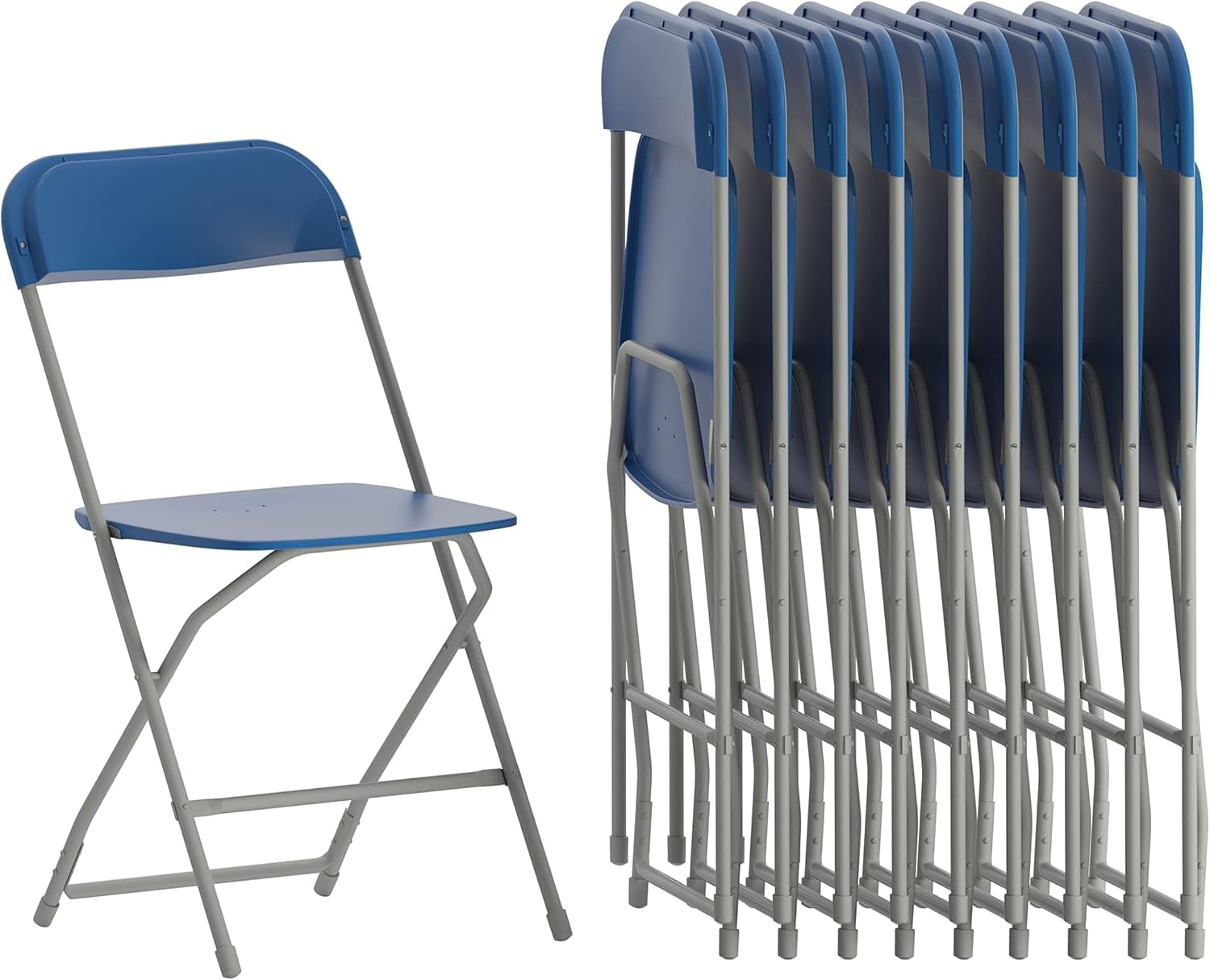 Set of Indoor/Outdoor Heavy-Duty Plastic Folding Chairs Foldable ...