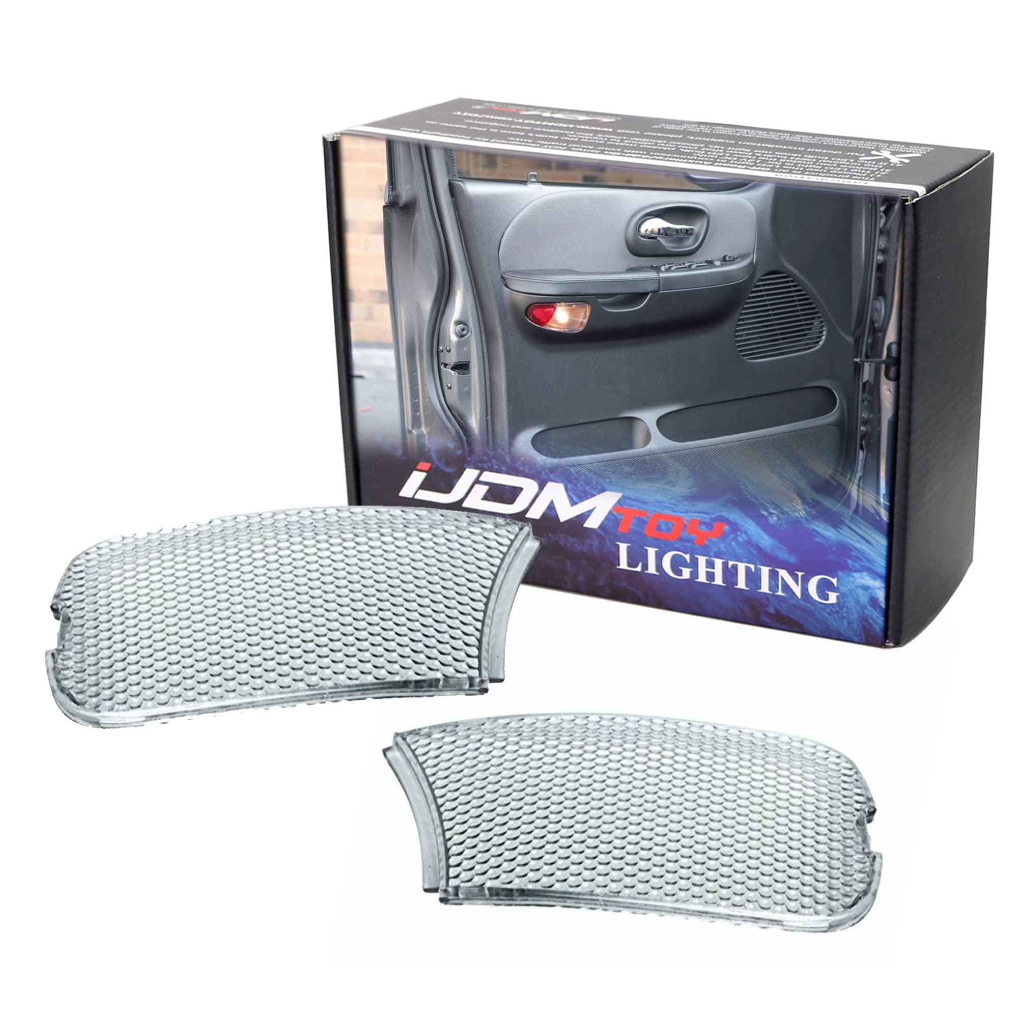 Set of LH/RH Clear Side Door Courtesy Lamp Front Cover Lens Panels ONLY ...