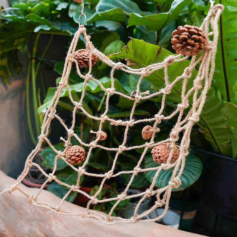 Set of Large Medium Small Parrot Toys Funny Climbing Net King Gray ...