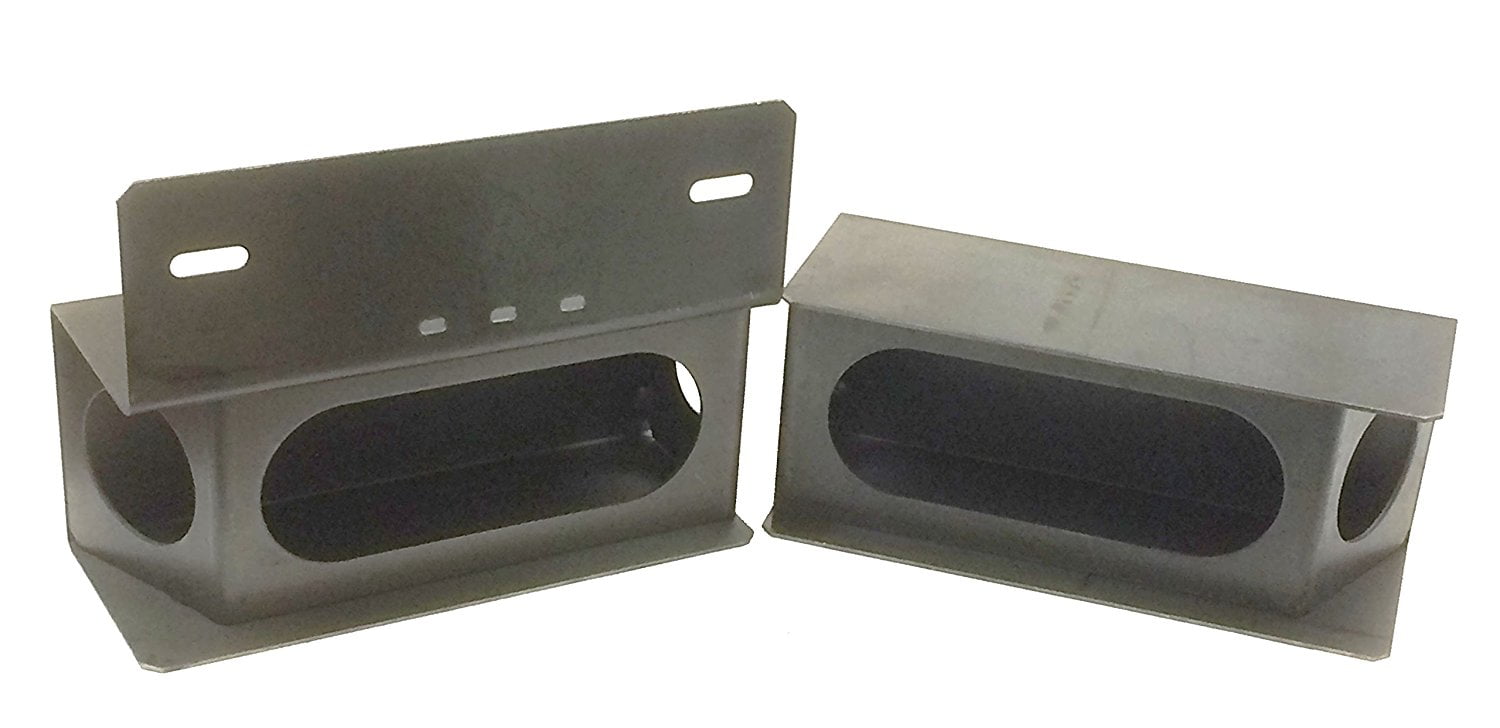 Set of Steel Trailer 6" Oval & 2" Angled Round Side Light Mount Box W ...