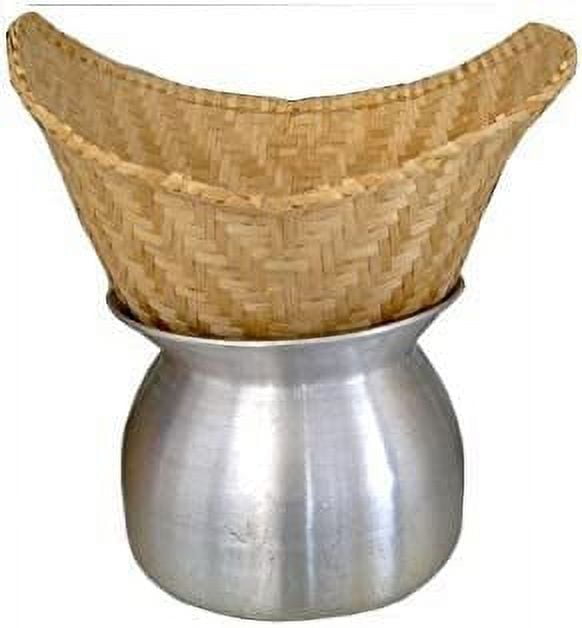 Set of Sticky Rice Steamer Pot and Basket Cook Kitchen Cookware Tool ...