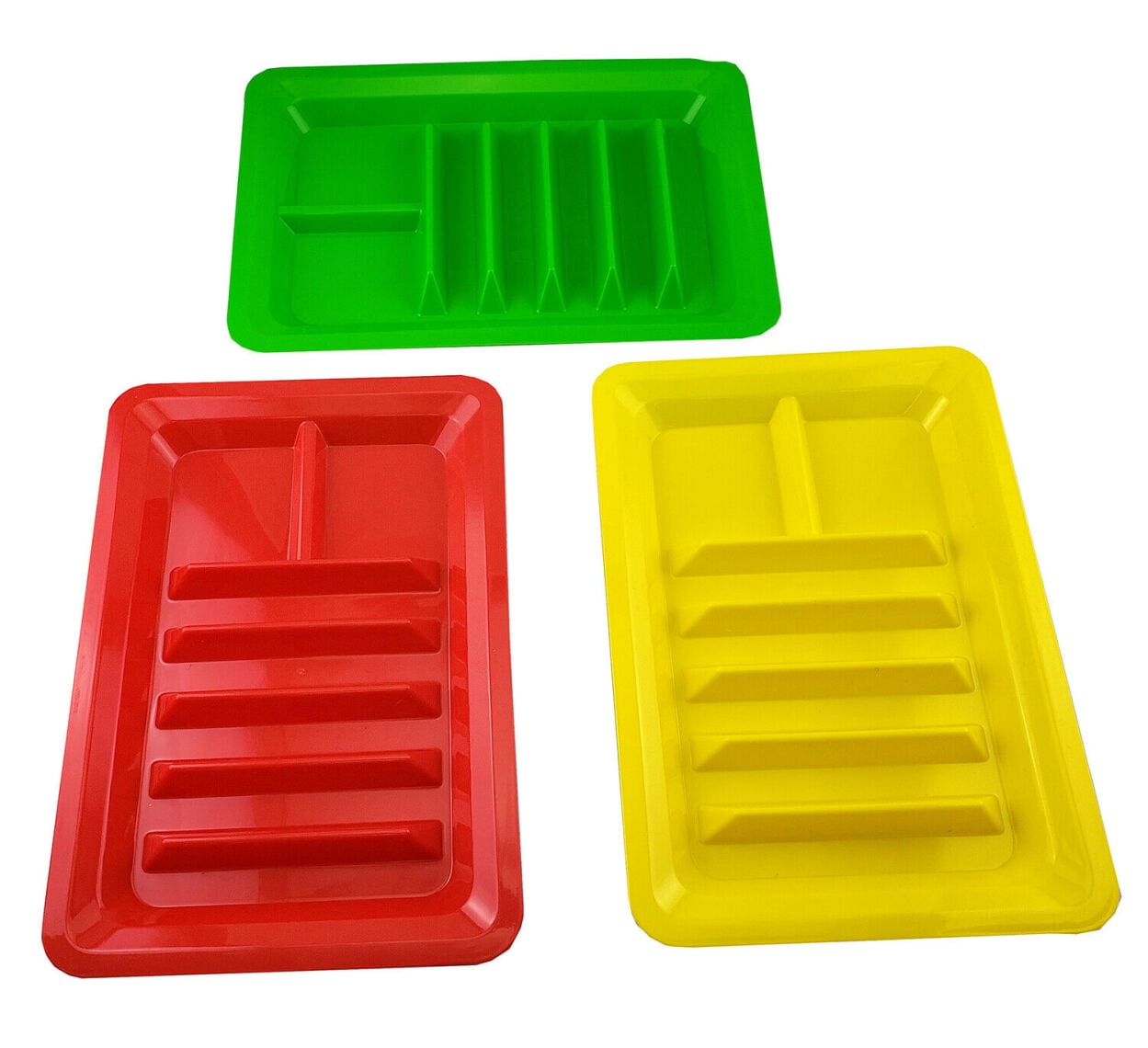 Set of Three Taco Holder Stand Up Divider Plates Multi Colored Plastic ...