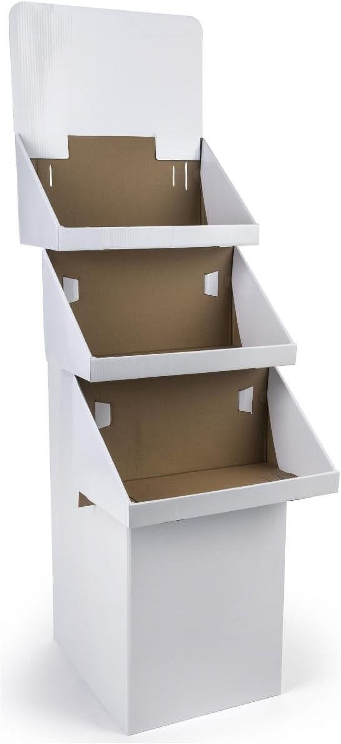 Set of Three, Three-Tier Bin Displays for Floor, Includes Removable ...