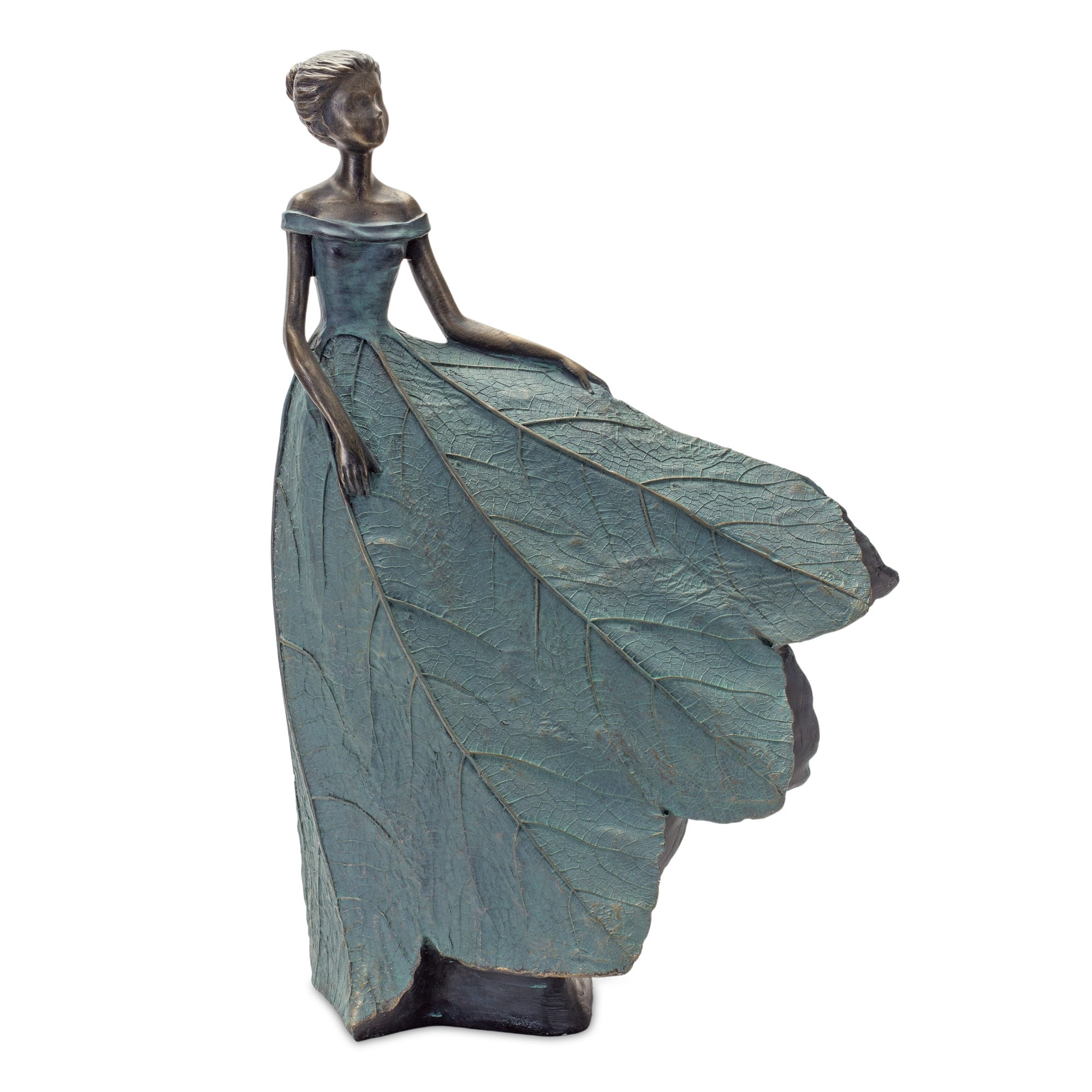 HomeRoots 21 in. Resin Woman Figurine Tabletop Sculpture, Blue, Set of ...