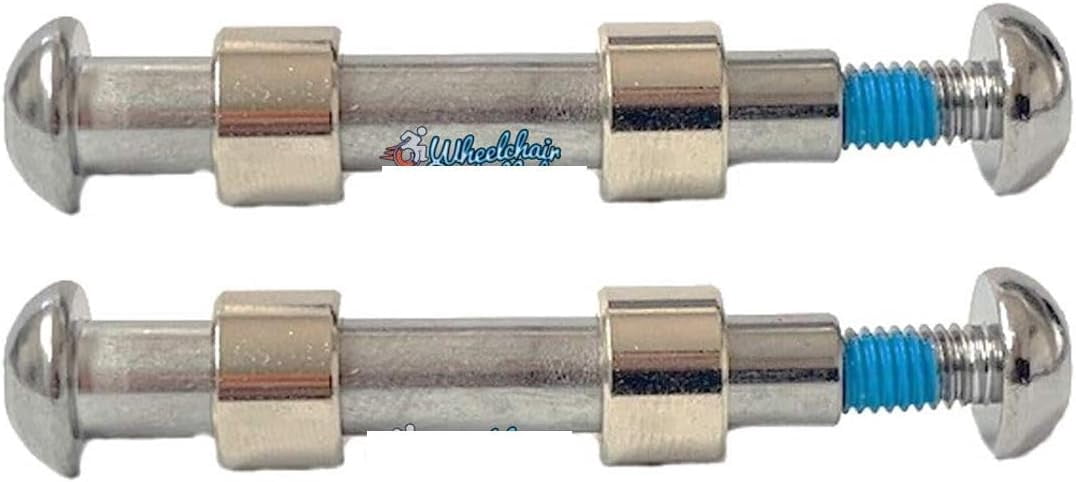 Set of Two 5/16" X 2" Caster Wheel AXLES with SPACERS - Walmart.com