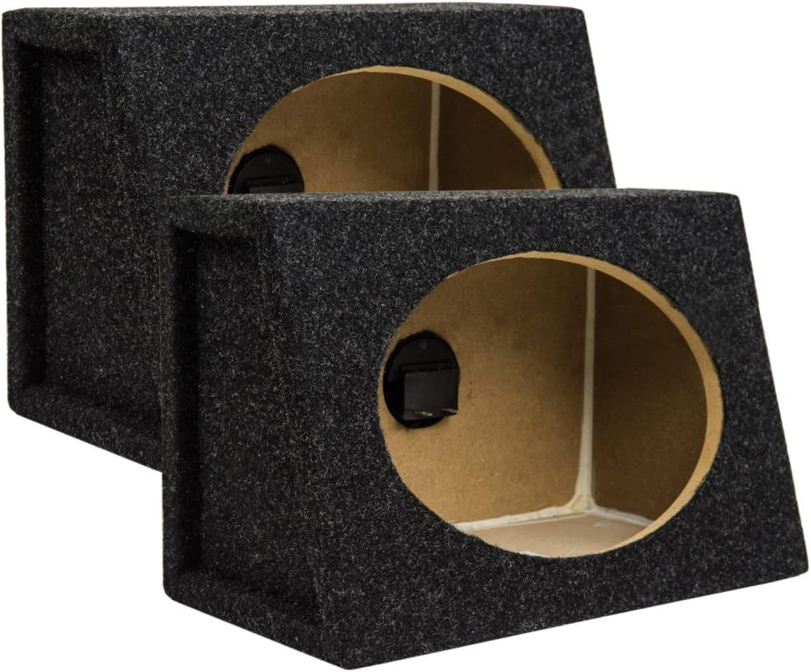Set of Two 6x9 Slanted Angled Speaker Box Enclosure 1/2" MDF Charcoal ...