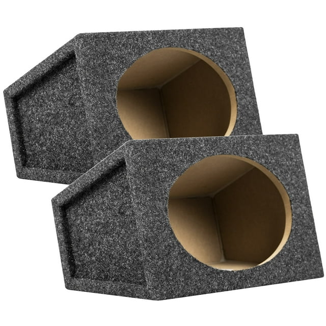 "RI Audio - Set of Two 6x9"" MDF Charcoal Carpet Wedge Speaker Boxes ...