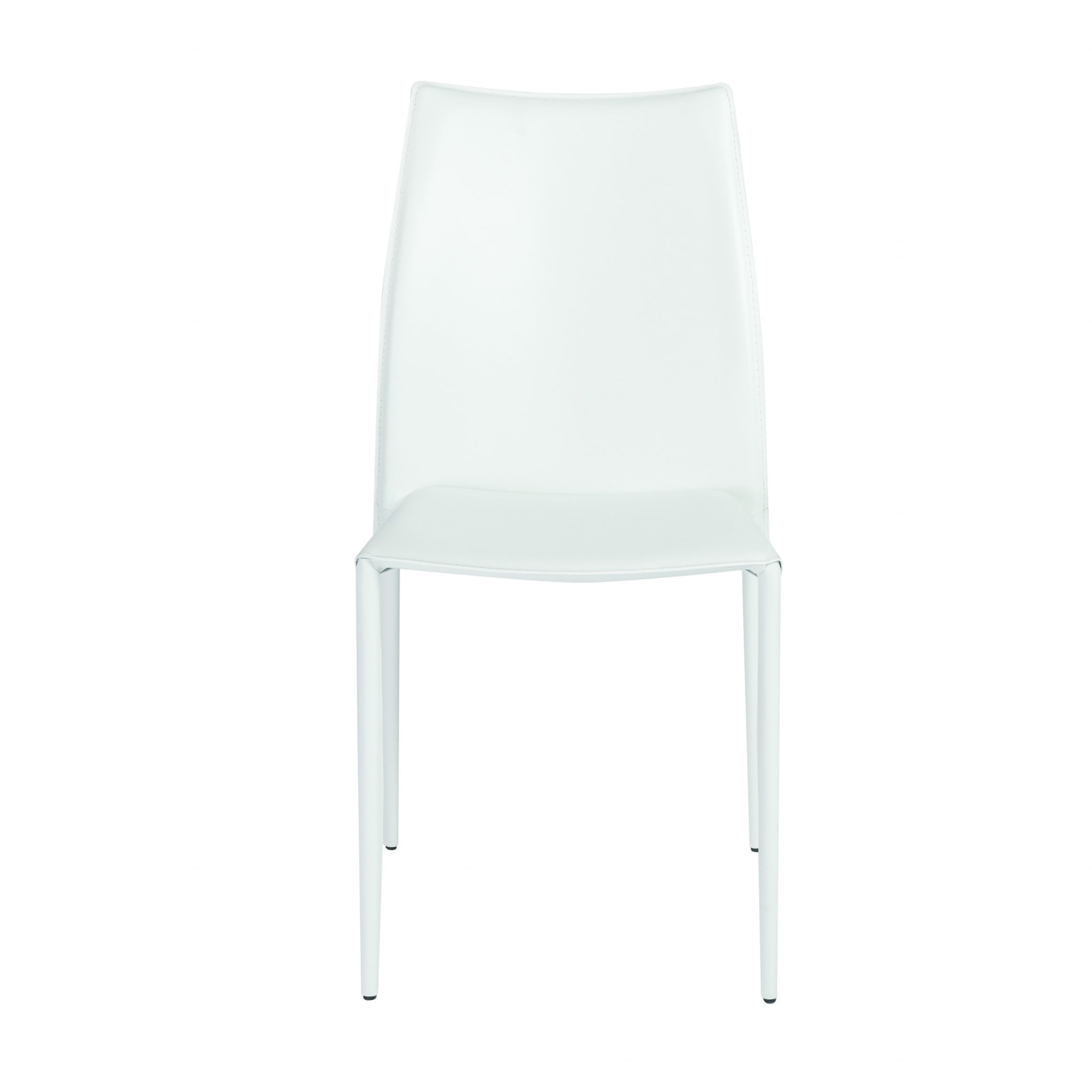 Set of Two Premium All White Stacking Dining Chairs - Walmart.com