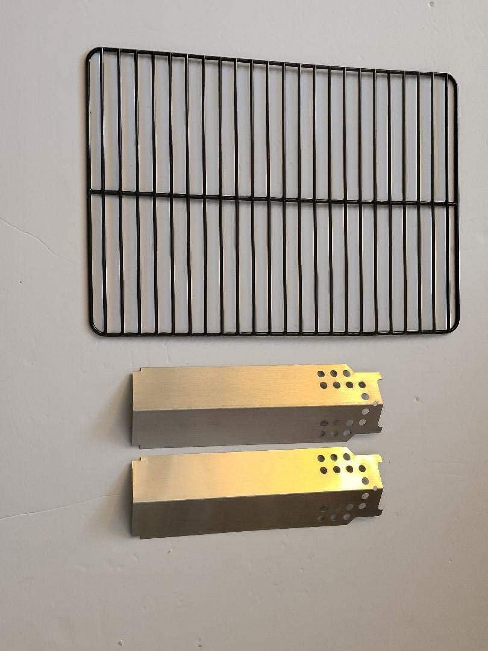 Set of Two Stainless Steel Heat Plates and Porcelain Coated Cooking ...