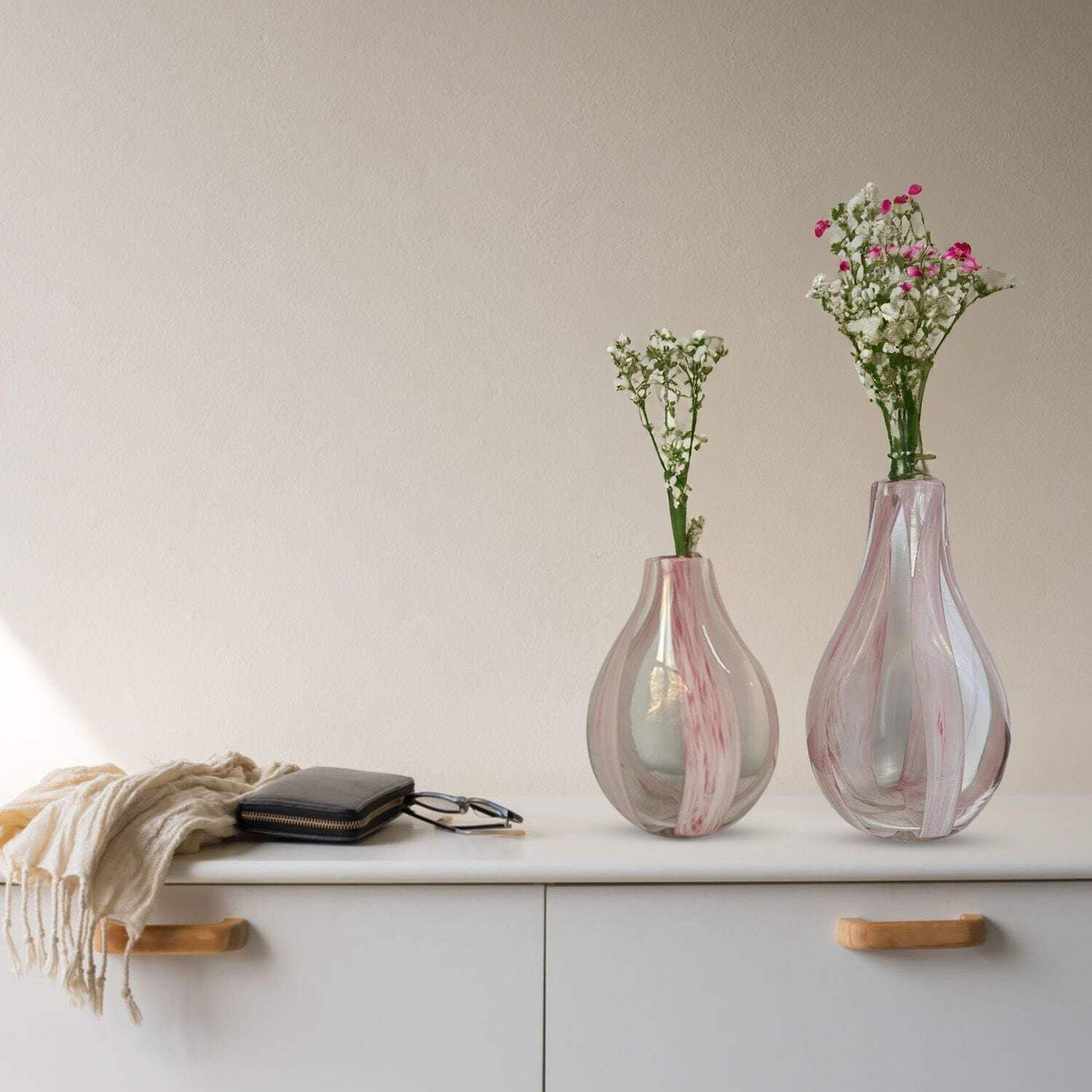 Set of Two Vases-Teardrop Art Deco-Housewarming-Hostess Gift-Modern ...