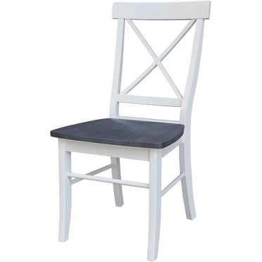 Merrick Lane Kitchen X-Back Bistro Style Wooden High Back Dining Chair ...