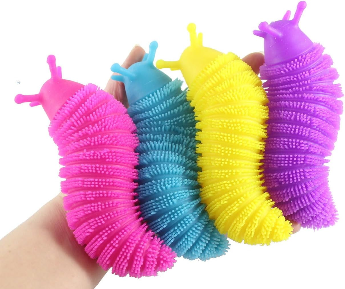 Set of all 4 Puffer Slug Balls - Light Up Flashing Fidget Indoor Soft ...