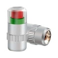 Set of four visual tire pressure monitors with valve stem warning caps ...
