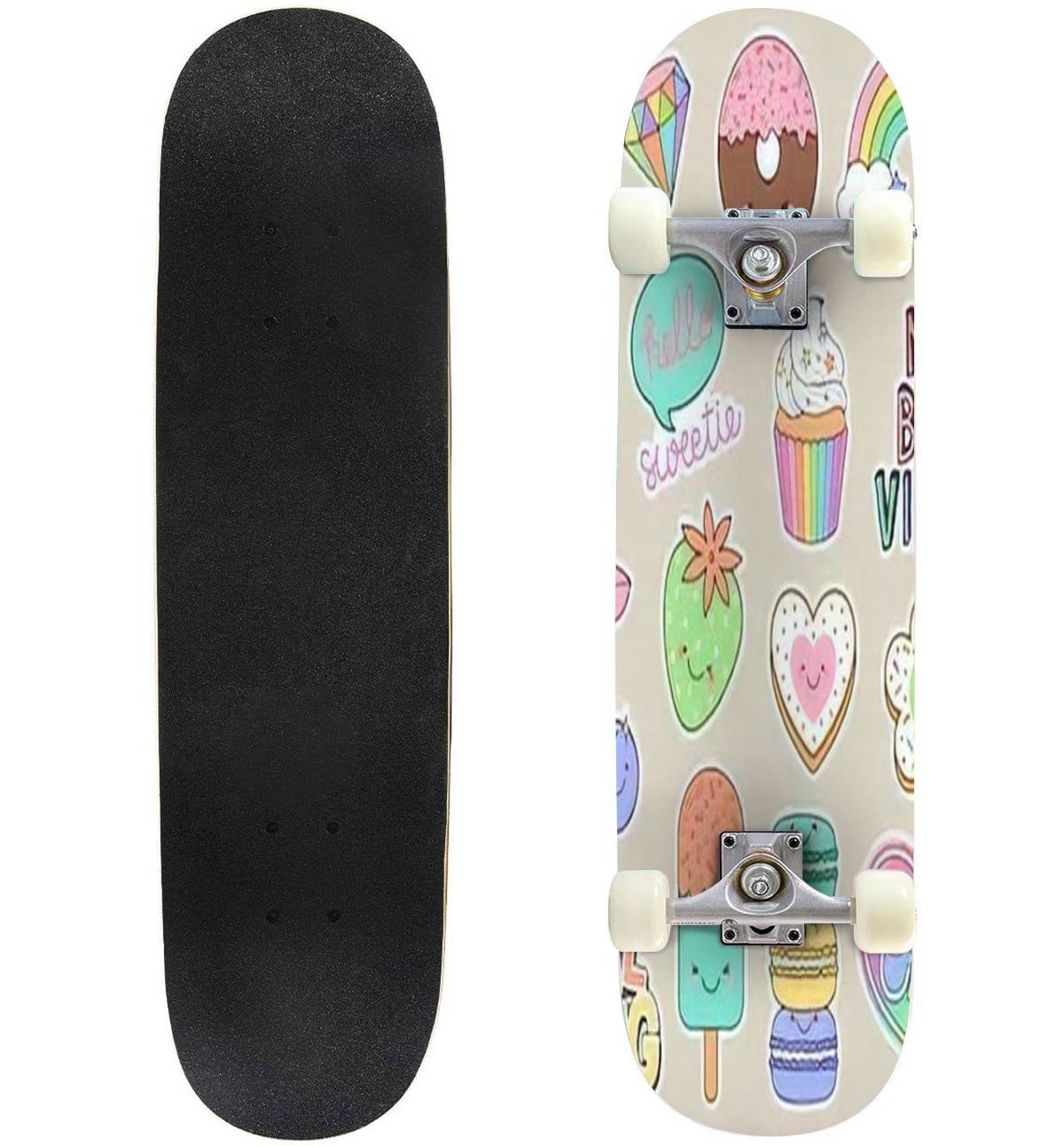 Set of girl fashion patches cute cartoon badges fun stickers desserts ...