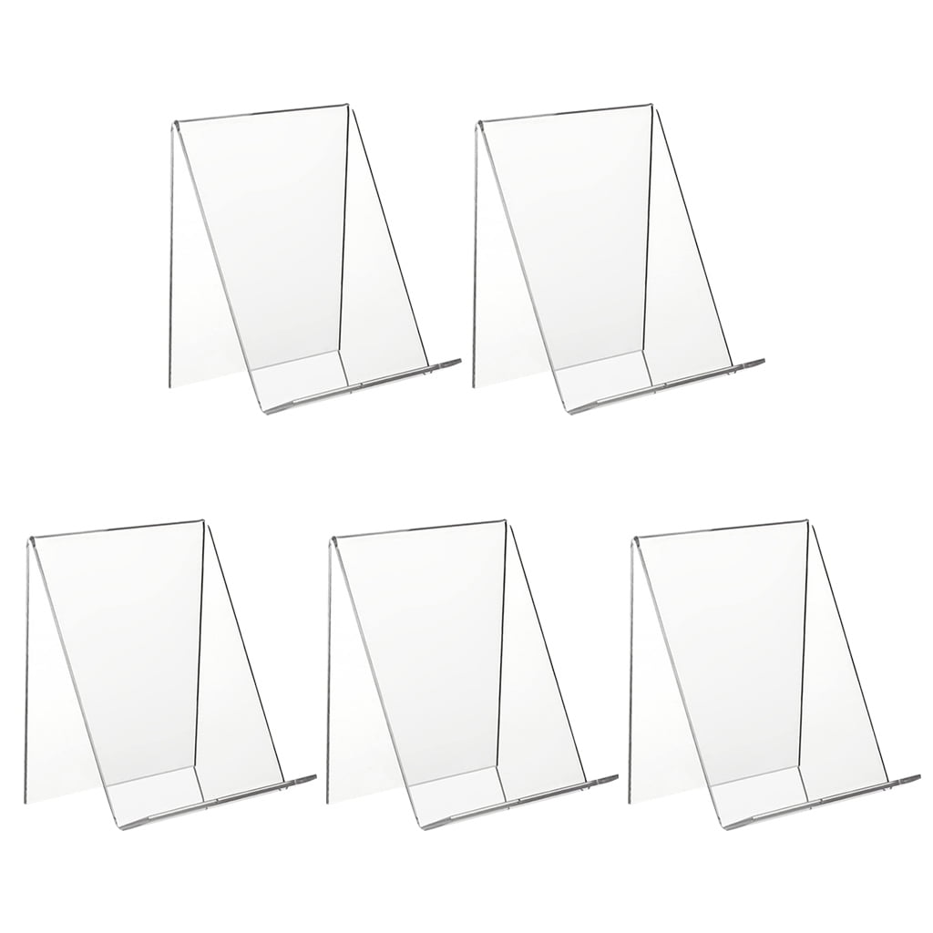 Set of5 Acrylic Display Stand Clear Crystal Clear Vertical Picture ...