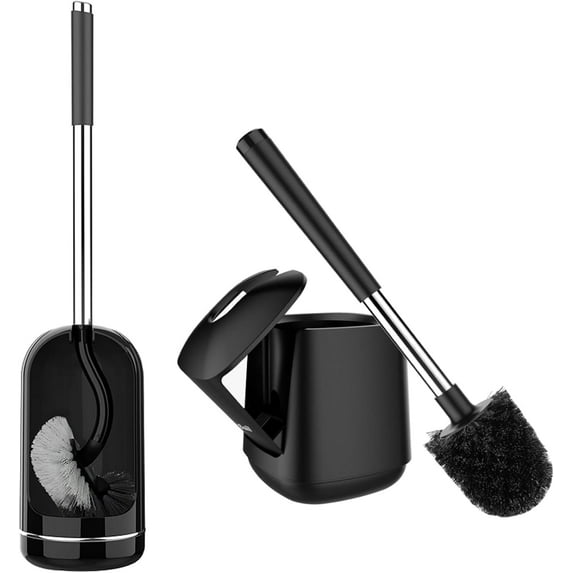 SetSail Toilet Brush and Holder, Self Closing Lid Toilet Bowl Brushes ...