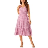 Ted Baker womens Ruffle V-Neck Midi Sundress, 2, Pink - Walmart.com
