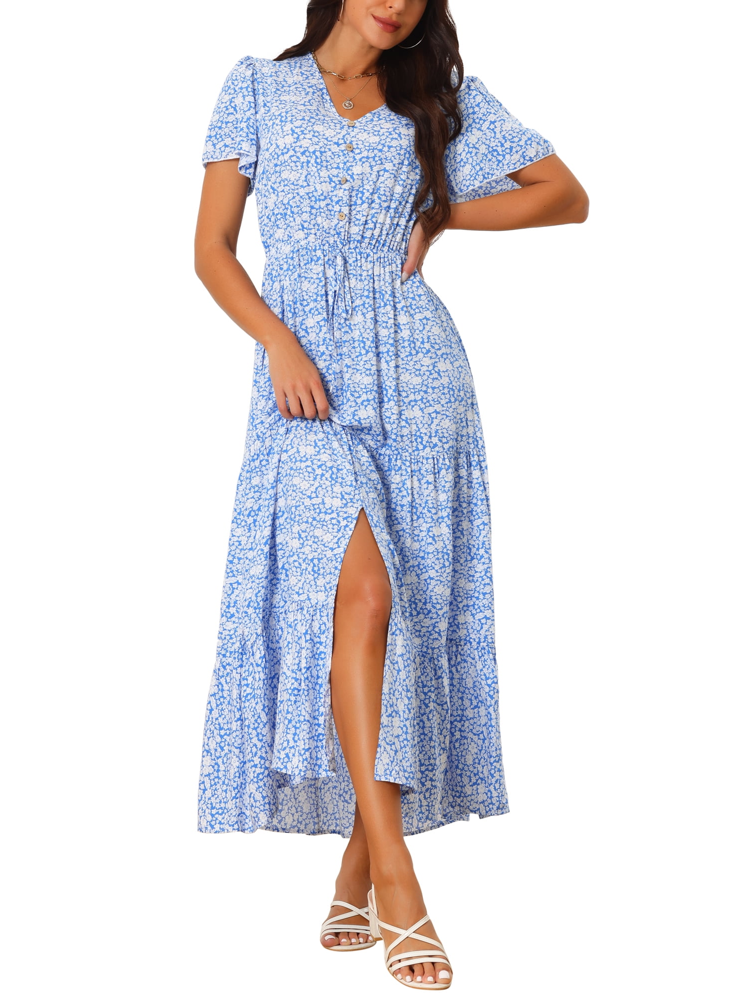 INSPIRE CHIC Women s Summer Dresses Casual V Neck Split Hem Short inspire-chic-women-s-summer-dresses-casual-v-neck-split-hem-short