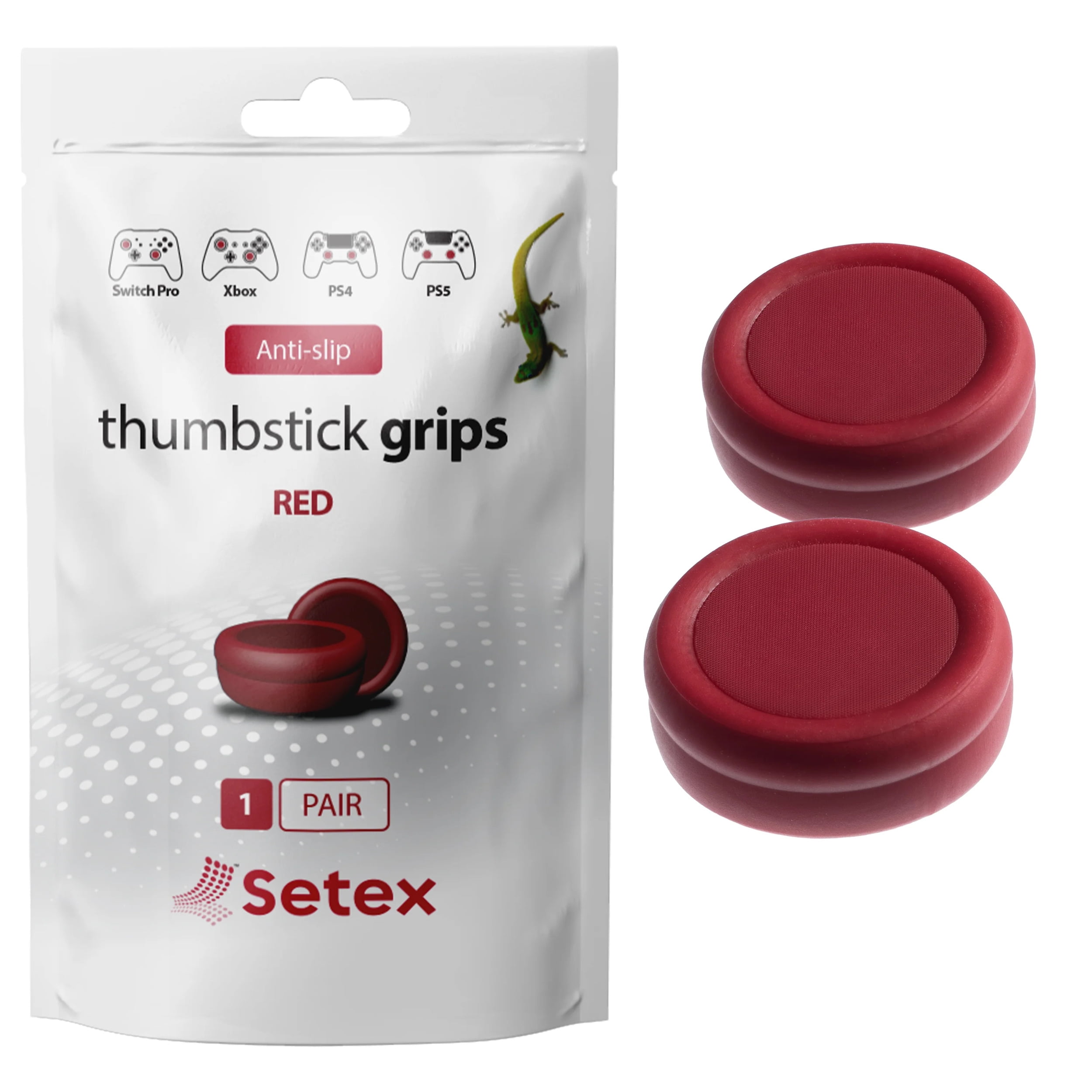 Setex Gecko Grip, Anti-Slip Thumbstick Controller Caps for PS5, PS4 ...