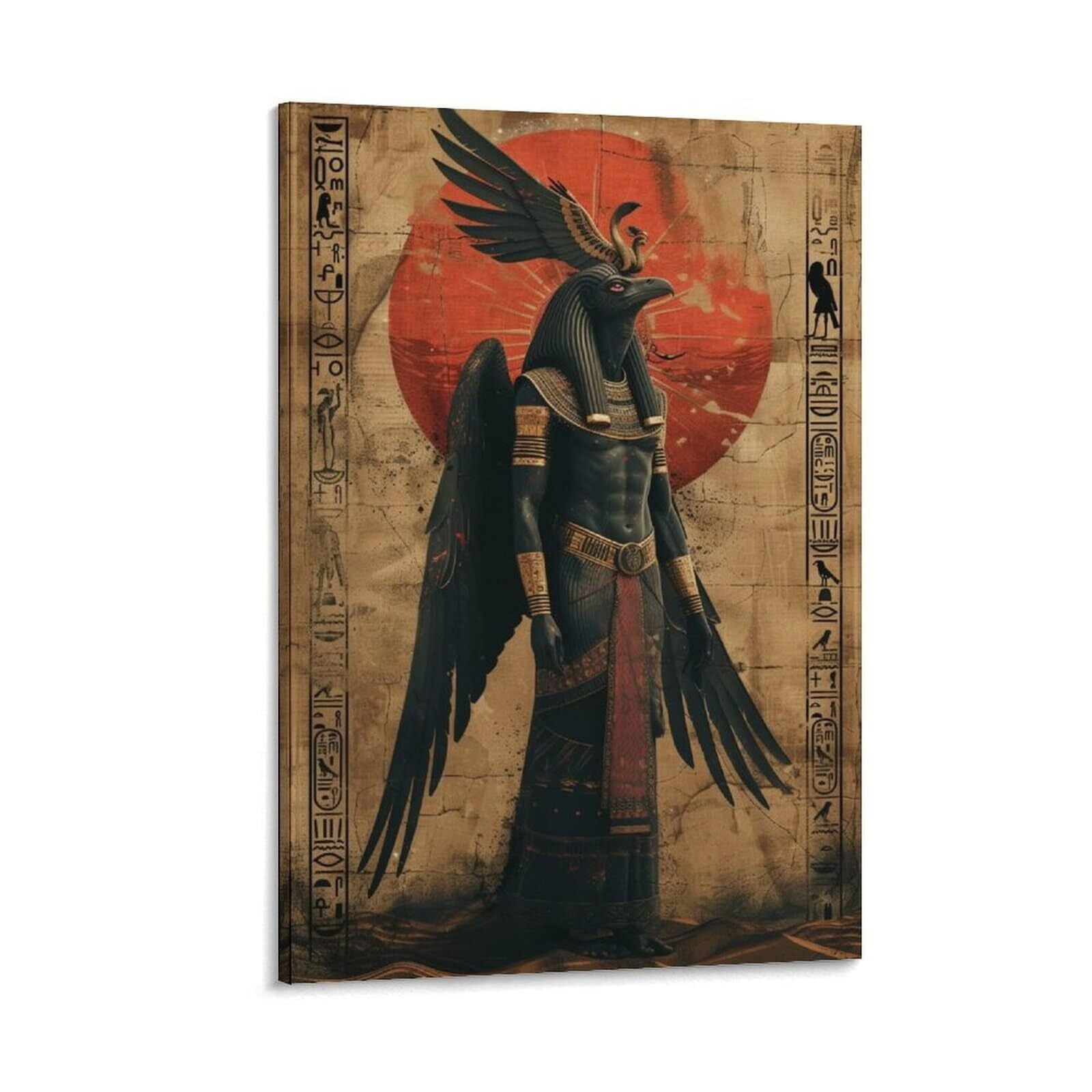 Seth from Ancient Egyptian Mythology Vintage Poster Home Canvas Wall ...