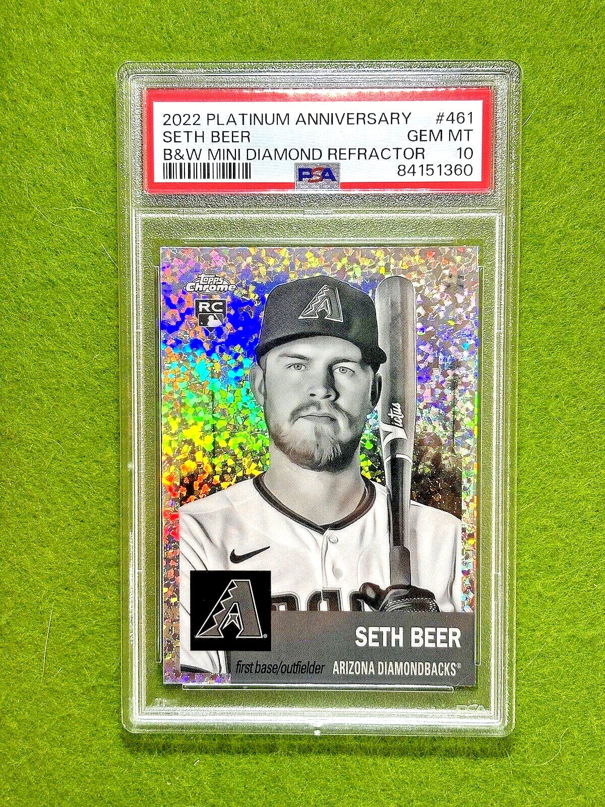 Seth Beer PSA 10 POP 1 DIAMOND REFRACTOR ROOKIE CARD SP RC 2022 ...