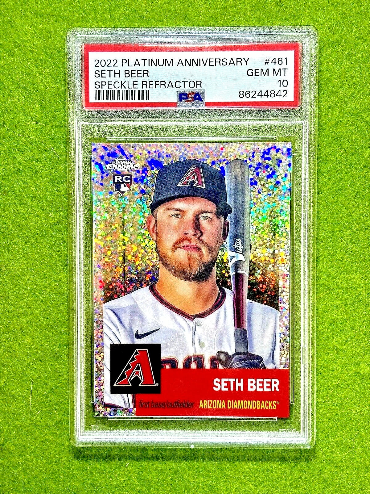 Seth Beer PSA 10 POP 1 SPECKLE REFRACTOR ROOKIE CARD SP RC 2022 ...