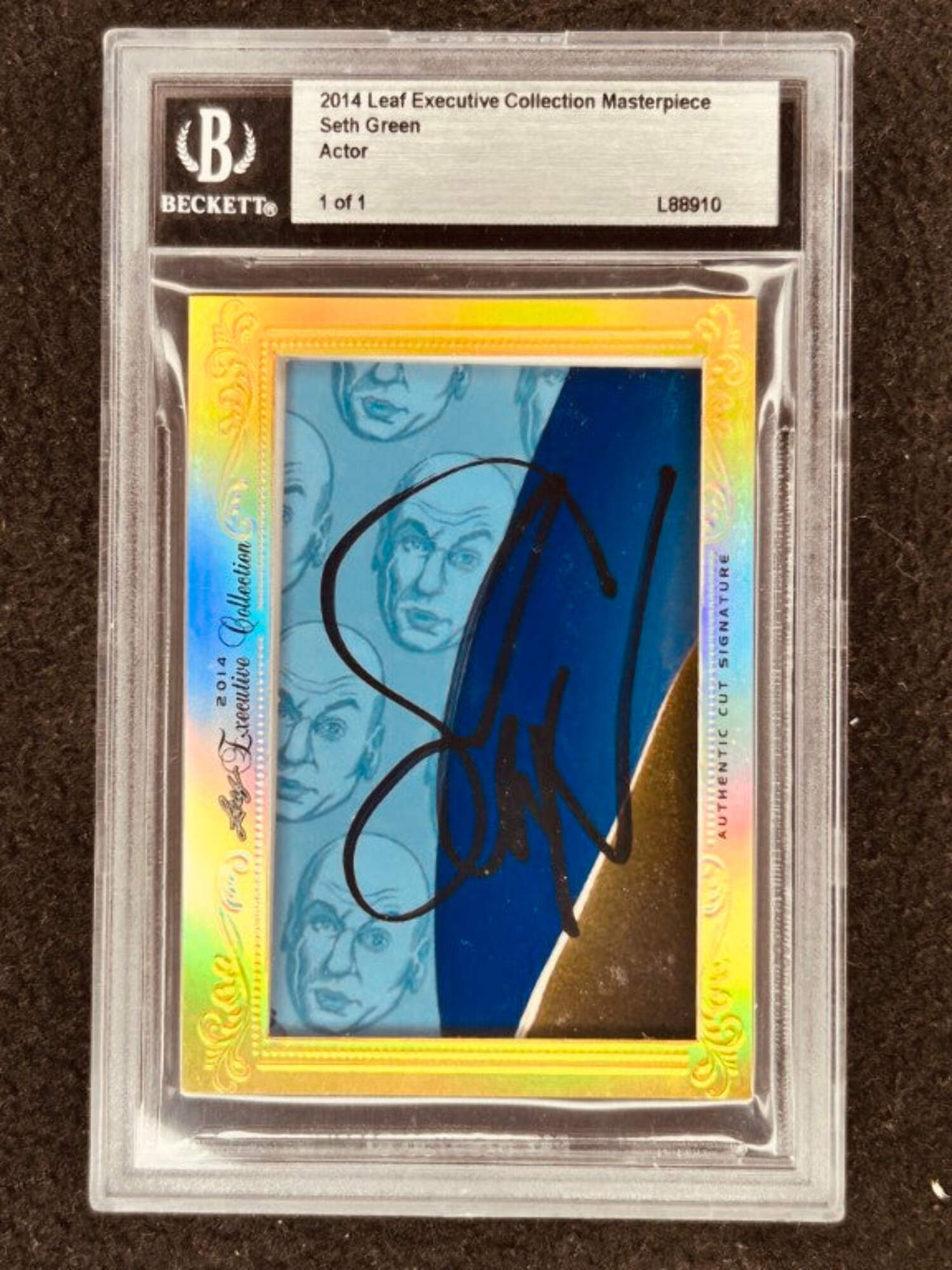Seth Green 2014 Leaf Masterpiece Cut Signature certified autograph card ...