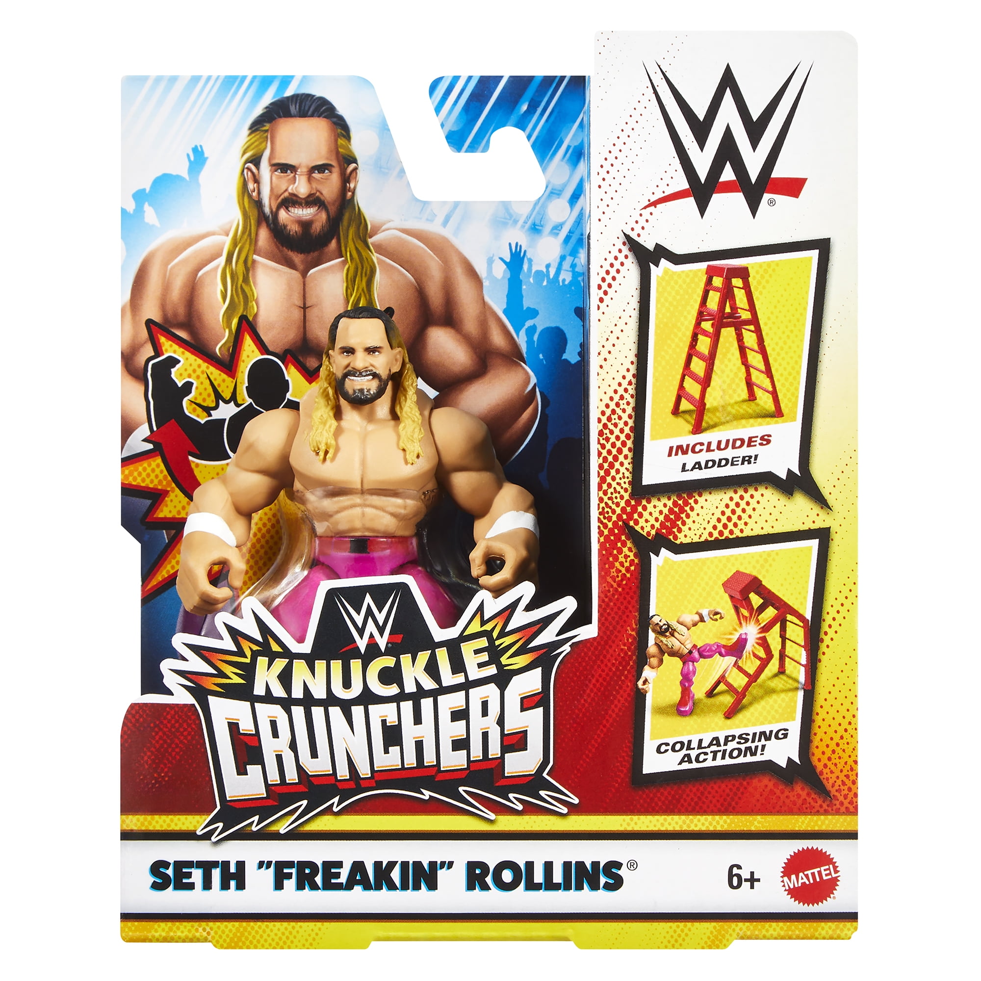 Seth Rollins (Purple) - WWE Knuckle Crunchers 4 Mattel WWE Toy ...